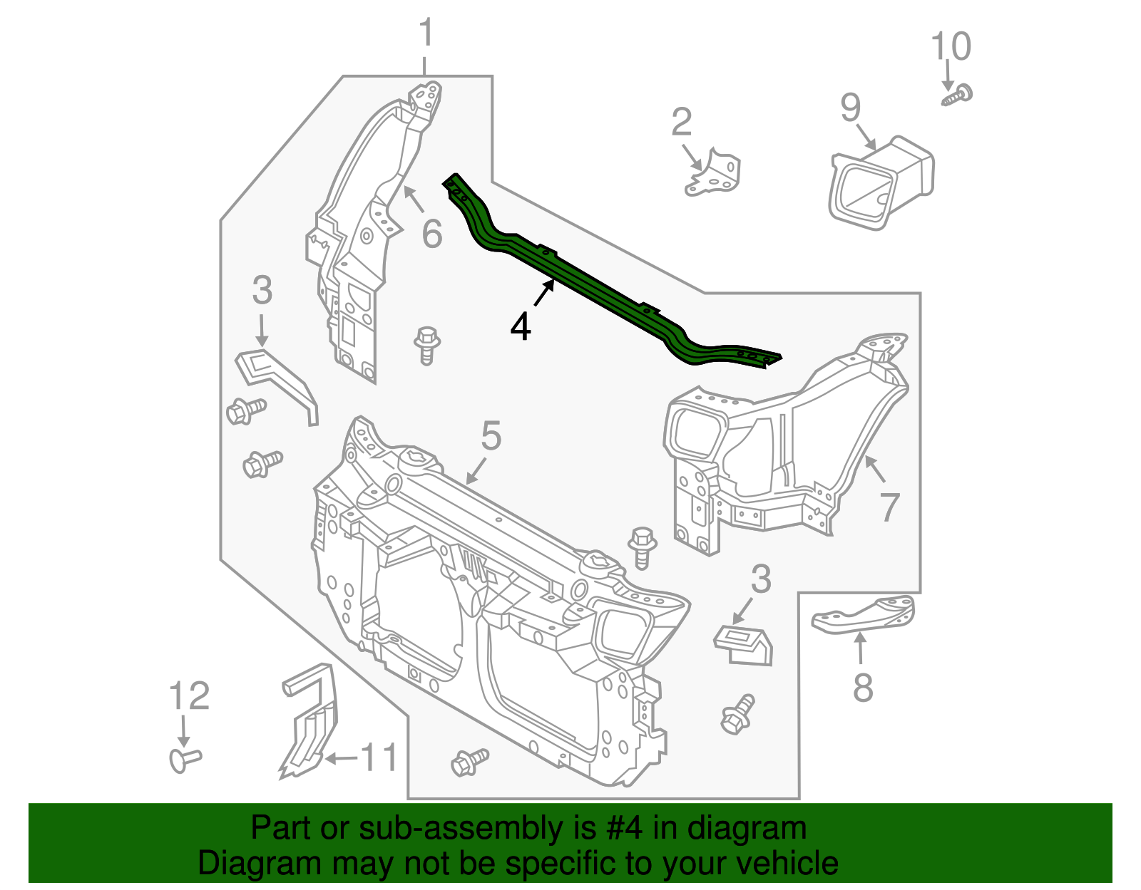 2003-2007 Nissan 350Z Center Reinforced 62512-CD000 | Nissan Parts Central
