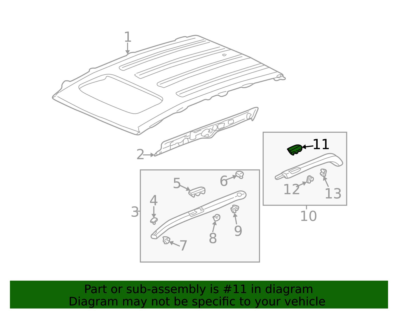75236-S9A-003 - Rear Molding Cover 2002-2006 Honda CR-V | Honda Parts ...