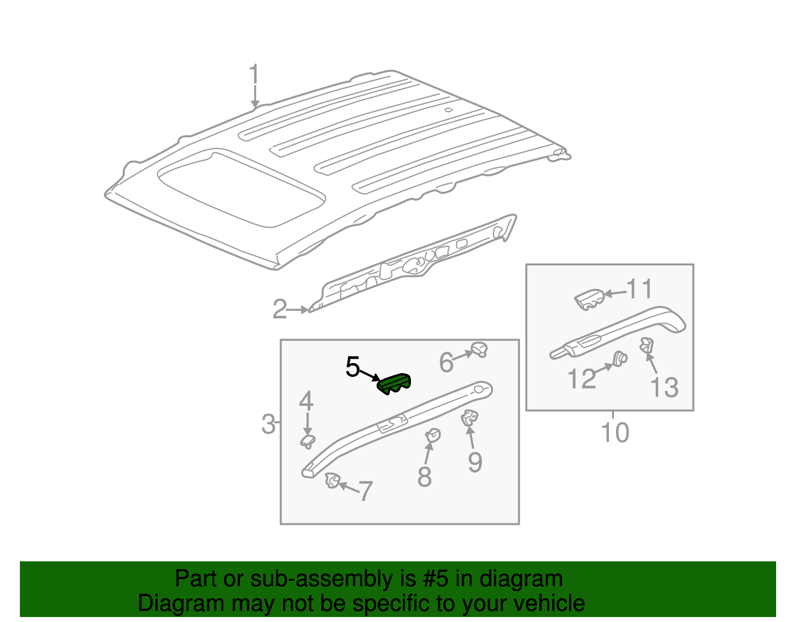 75232-S9A-003 - Front Molding Cover 2002-2006 Honda CR-V | Honda Parts ...