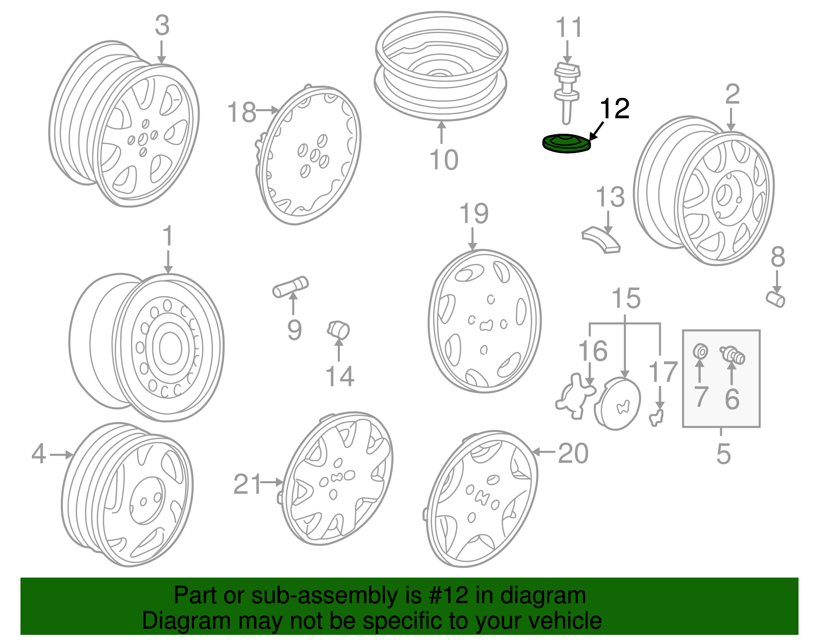 83850-SH3-000 - Spare Wheel Plate 1988-2008 Honda | Honda Parts Online