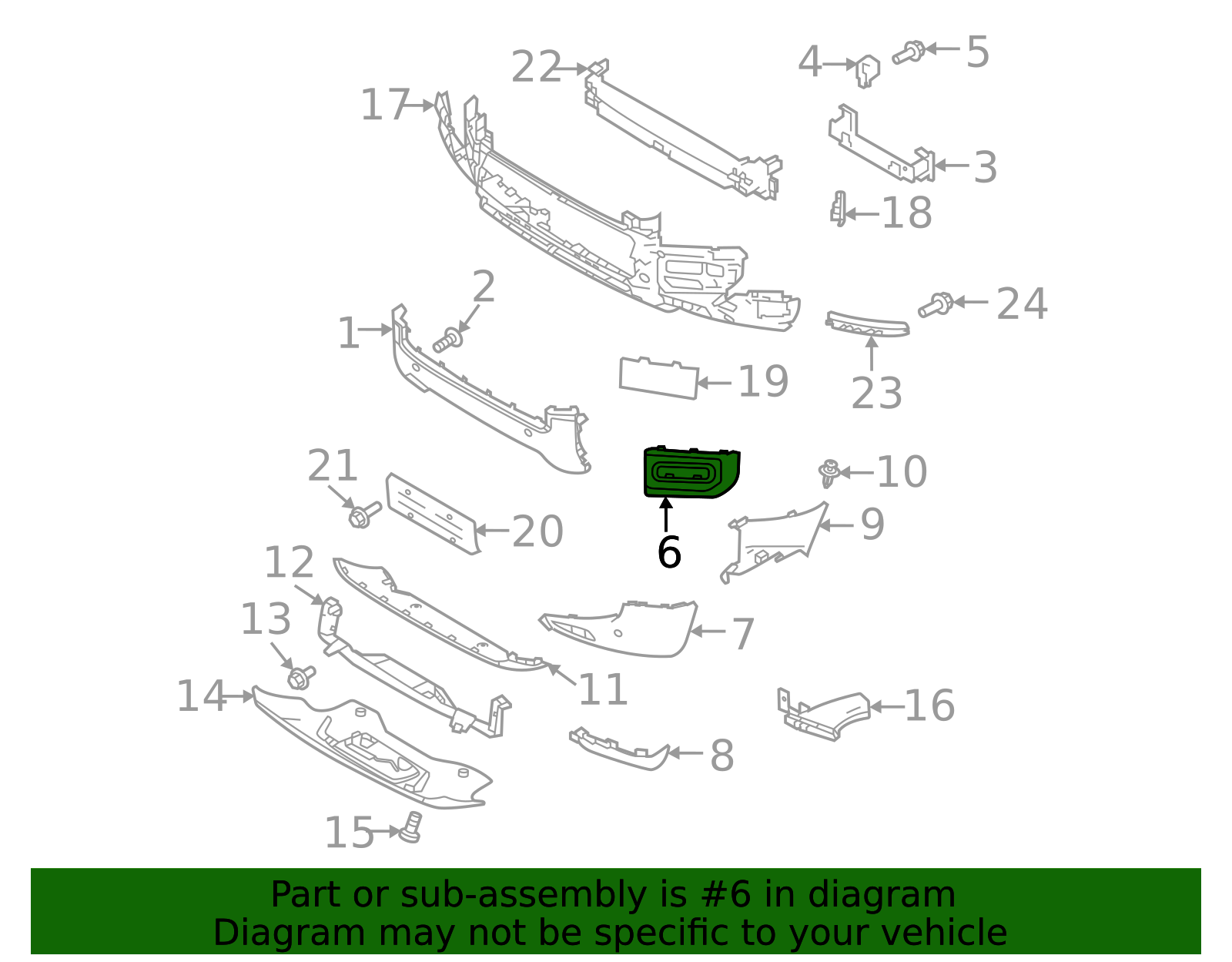 2020-2023 Land Rover | Fog Lamp Bezel | LR129431 | Express Land Rover Parts