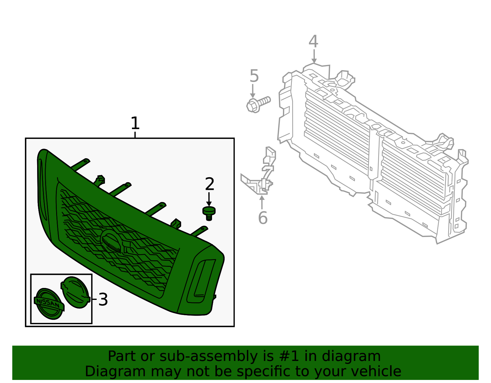 62310-EZ65C - Grille Assembly 2016 Nissan TITAN XD | Official Nissan ...