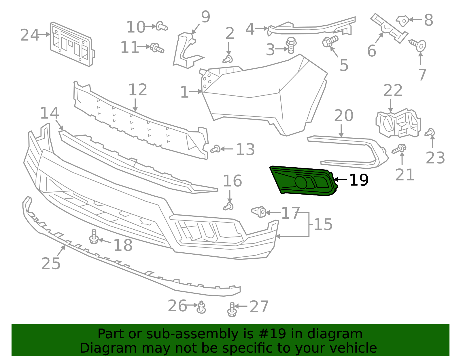 71107-TGS-A00 - Fog Lamp Bezel 2019-2021 Honda Passport | Honda Parts ...