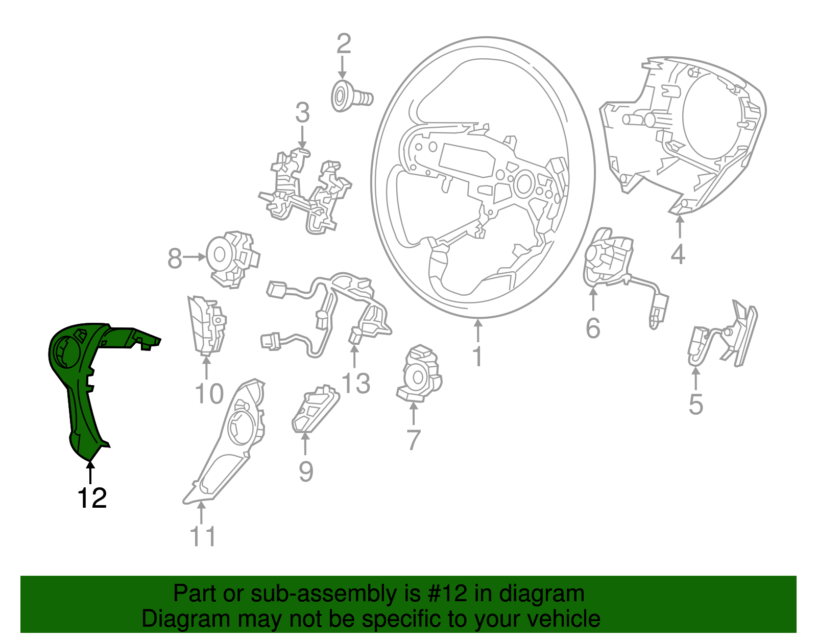78542-T2M-U41ZA - 2014-2015 Honda Accord - Garnish L *NH587L* (Gloss ...
