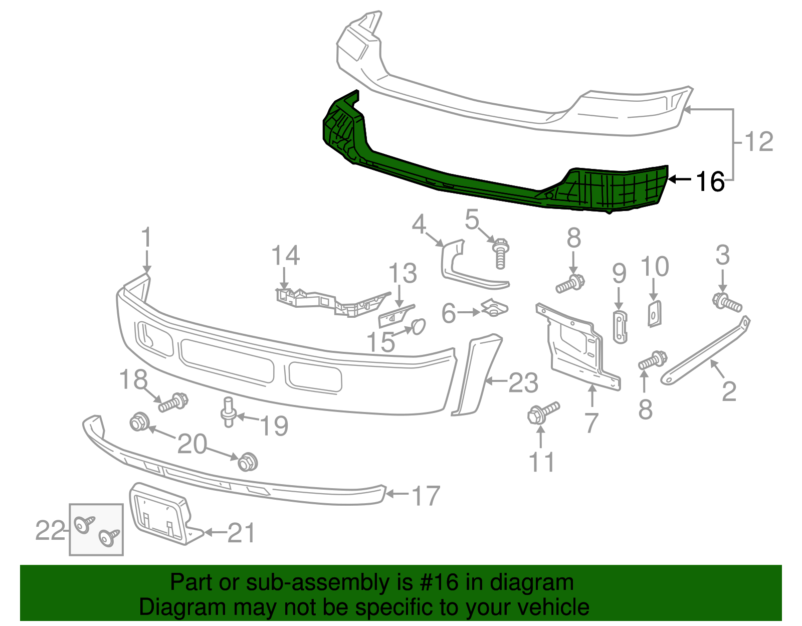 2005-2007 Ford Energy Absorber 6C3Z-17C882-A | Ford OEM Parts Outlet