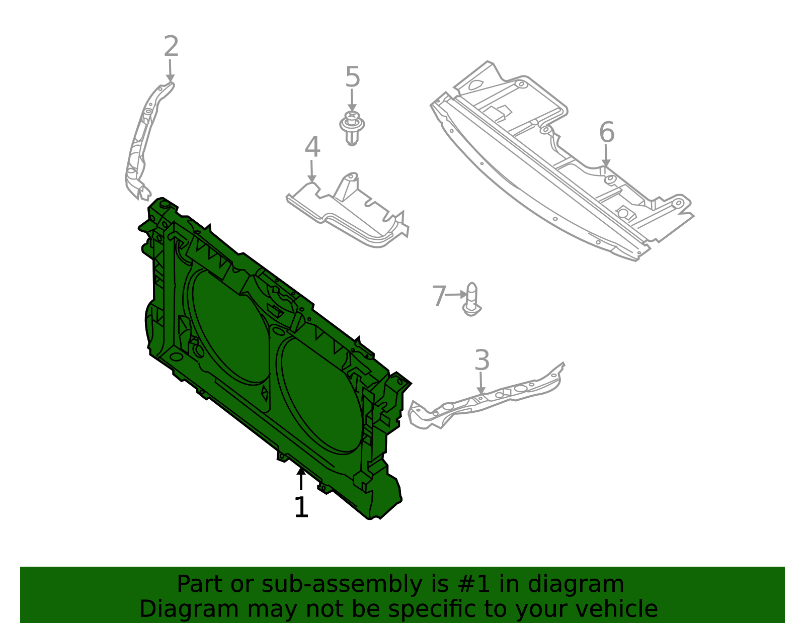 62500-9N00A - Radiator Support 2009-2014 Nissan | Official Nissan Parts ...