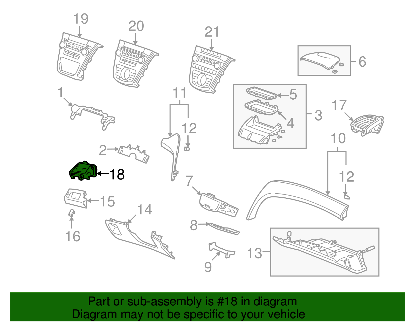 Genuine OEM Acura - Outlet Assembly Part# 77630-STX-A02ZA | Acura Parts ...