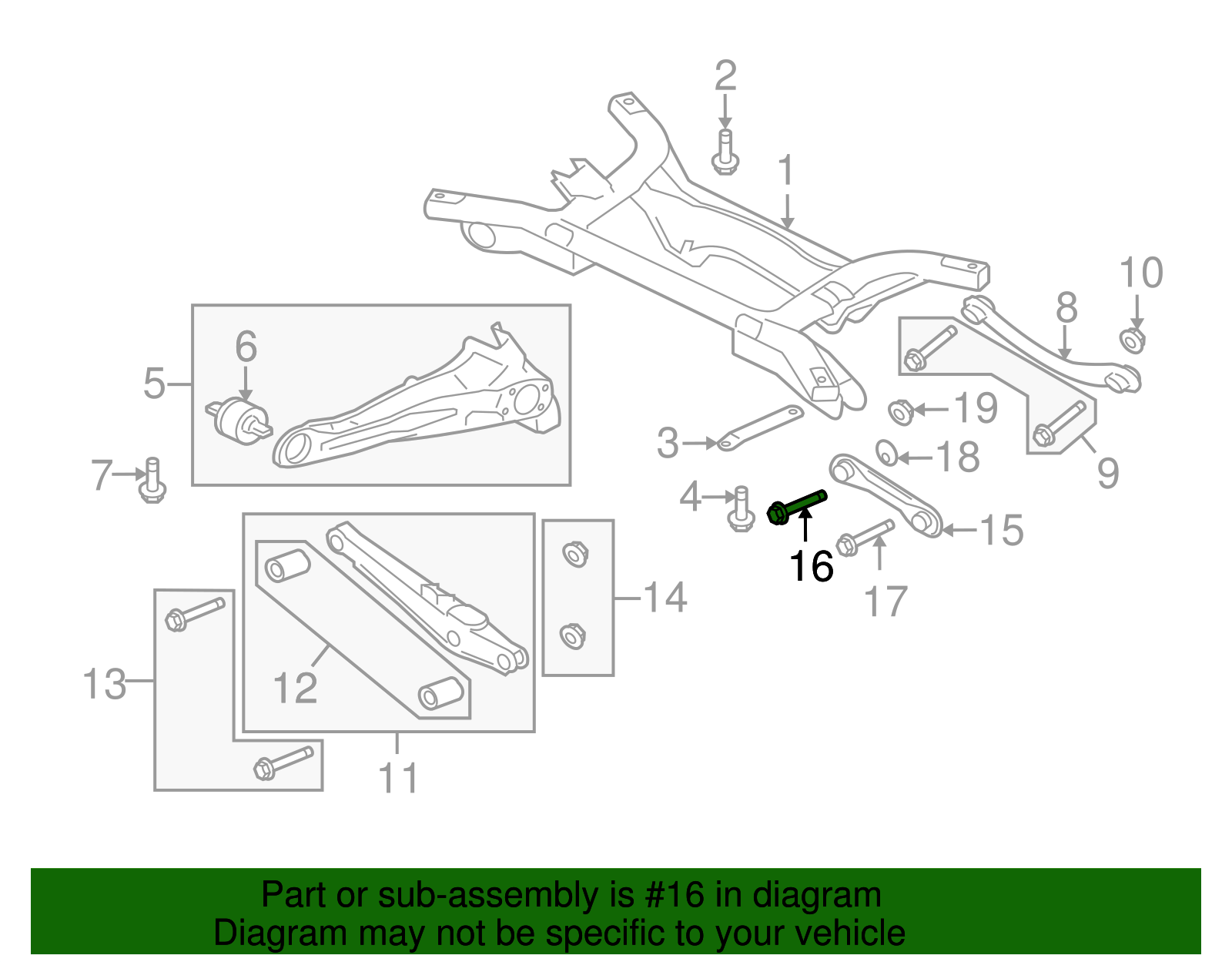 MN184101 - Link Arm Bolt 2009-2025 Mitsubishi | Mitsubishi Direct Parts