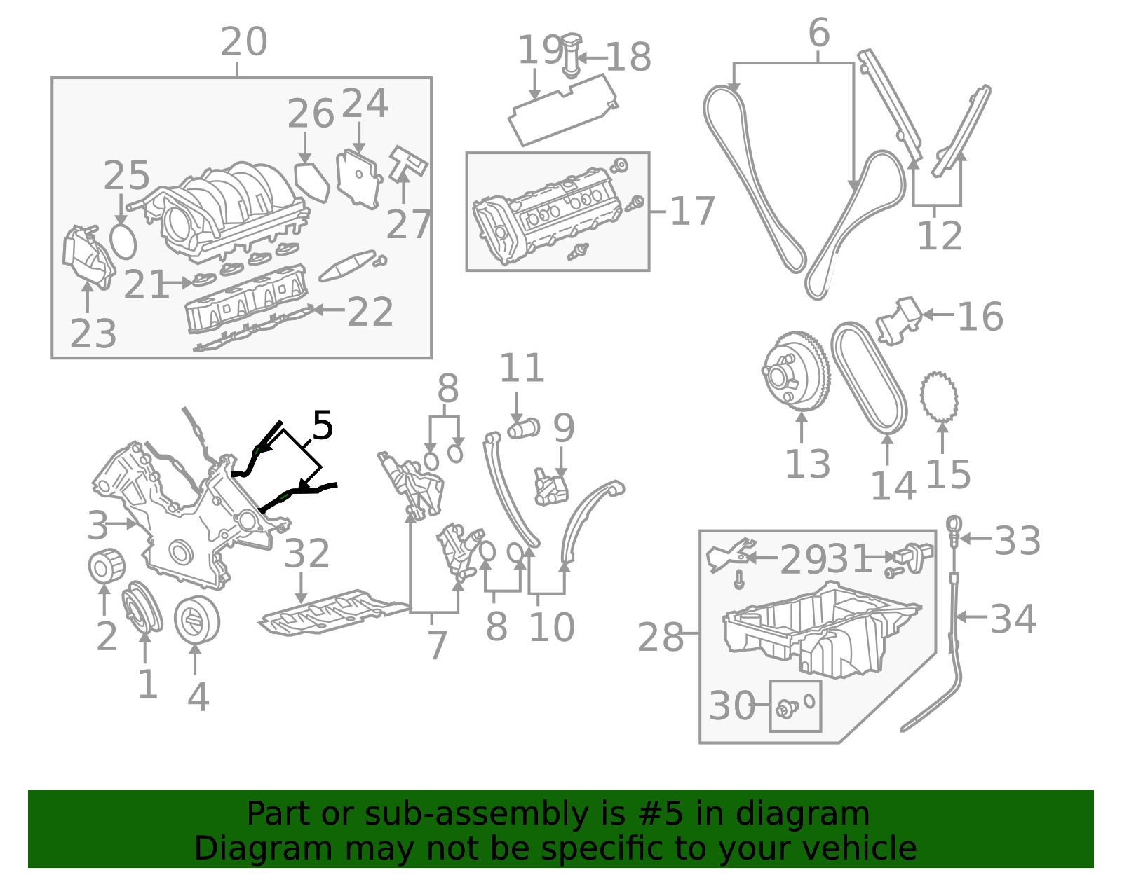 Genuine OEM Front Cover Gasket Part# LR000319 Fits 2005-2009 Land Rover ...