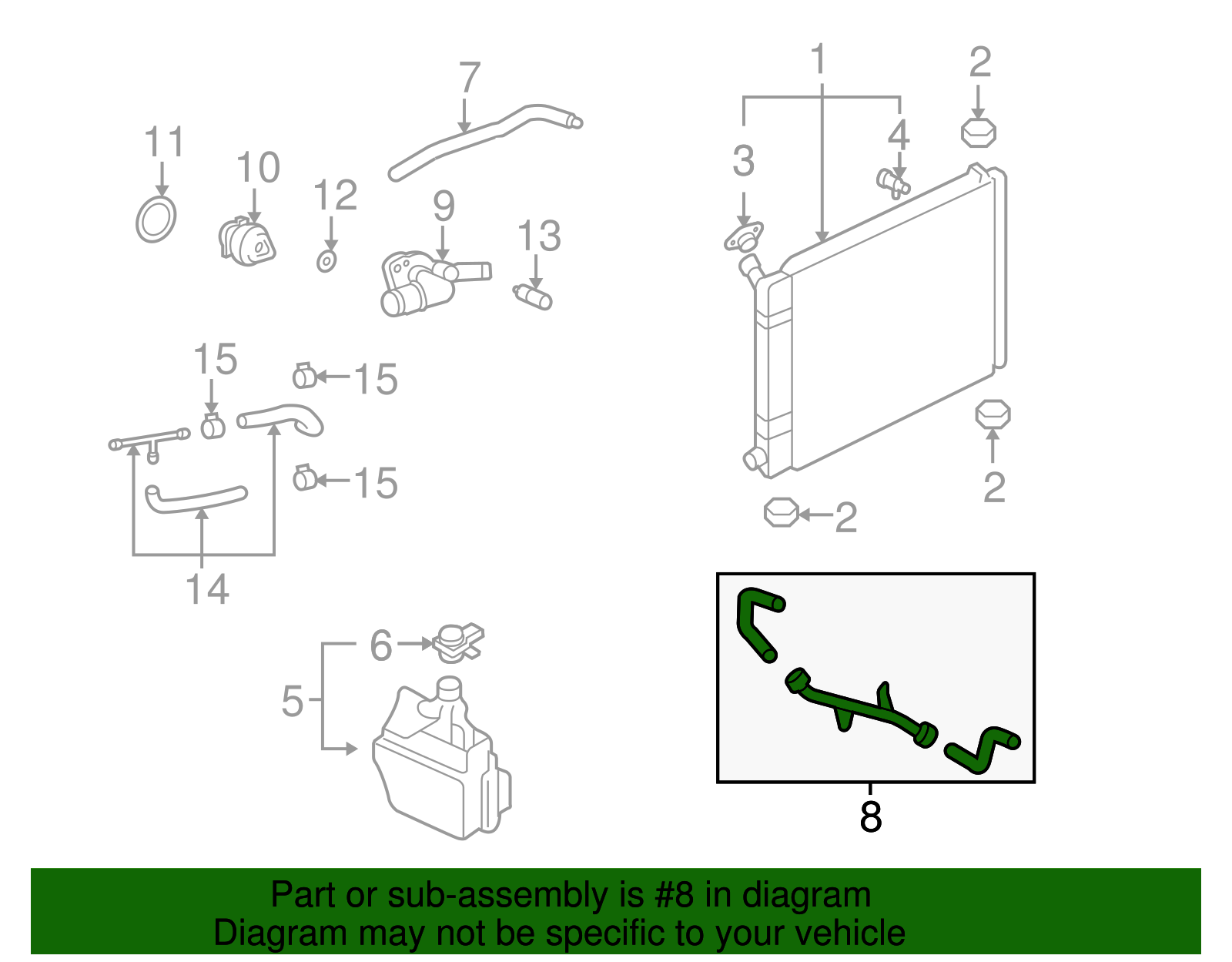 2000-2004 Ford Focus OEM NEW 2000-2004 Ford Focus Lower Radiator ...