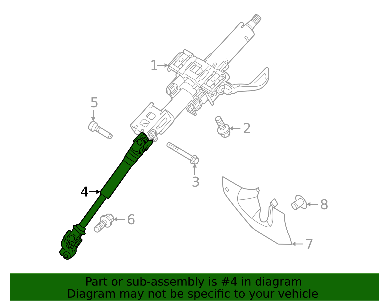 2021-2025 Nissan Rogue Lower Shaft 48080-6RF0B | Nissan Parts Central