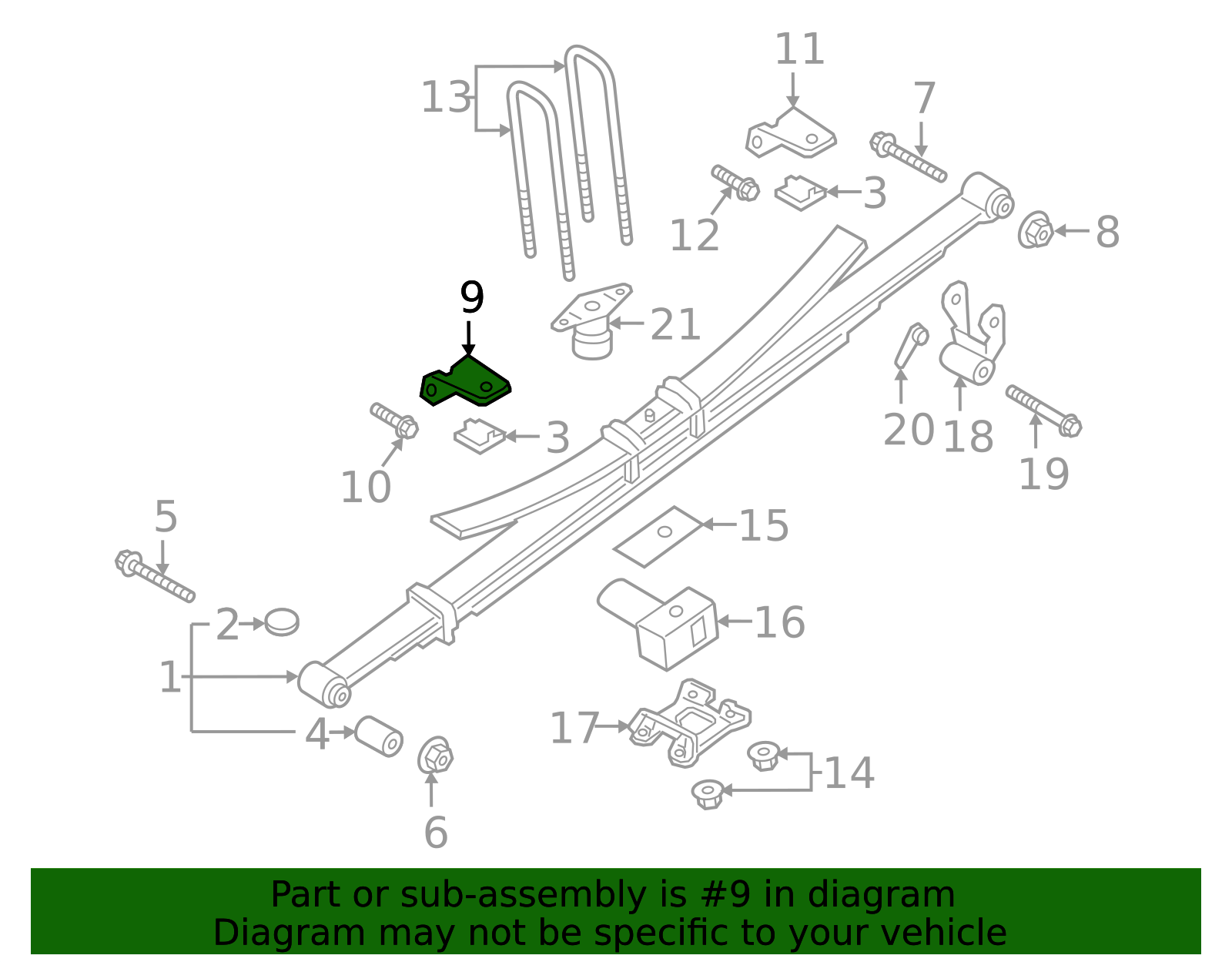 2017-2025 Ford Leaf Spring Bumper Bracket HC3Z-5700-B | Awesome Parts Ford