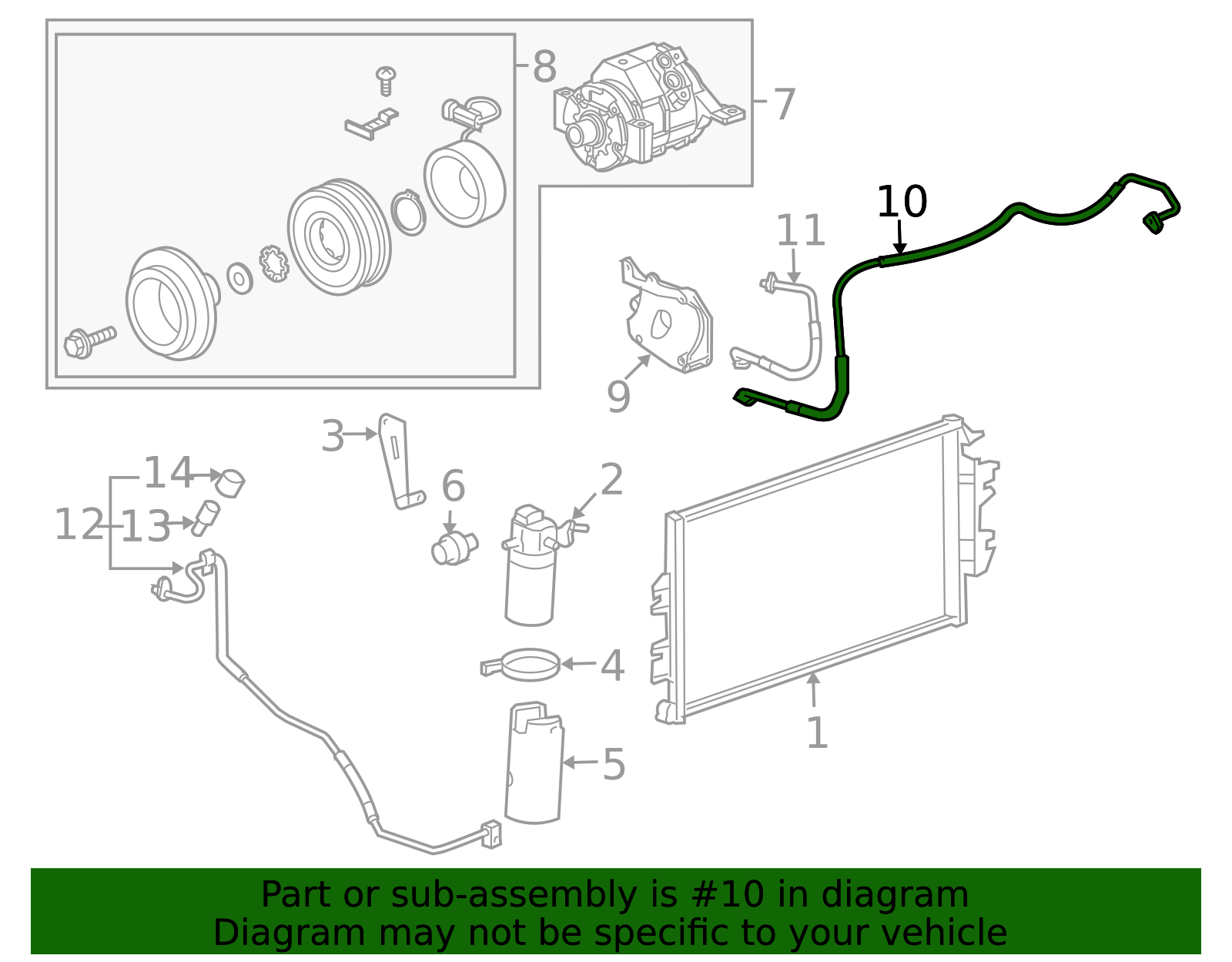 2021-2025 GM Air Conditioning Compressor and Condenser Hose 84984613 ...