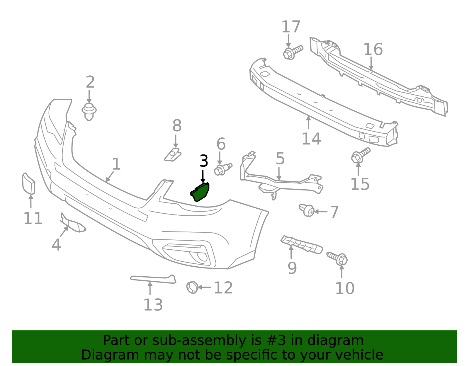 2017-2018 Subaru Forester Bumper Cover Packing 57780SG010 | Subaru ...