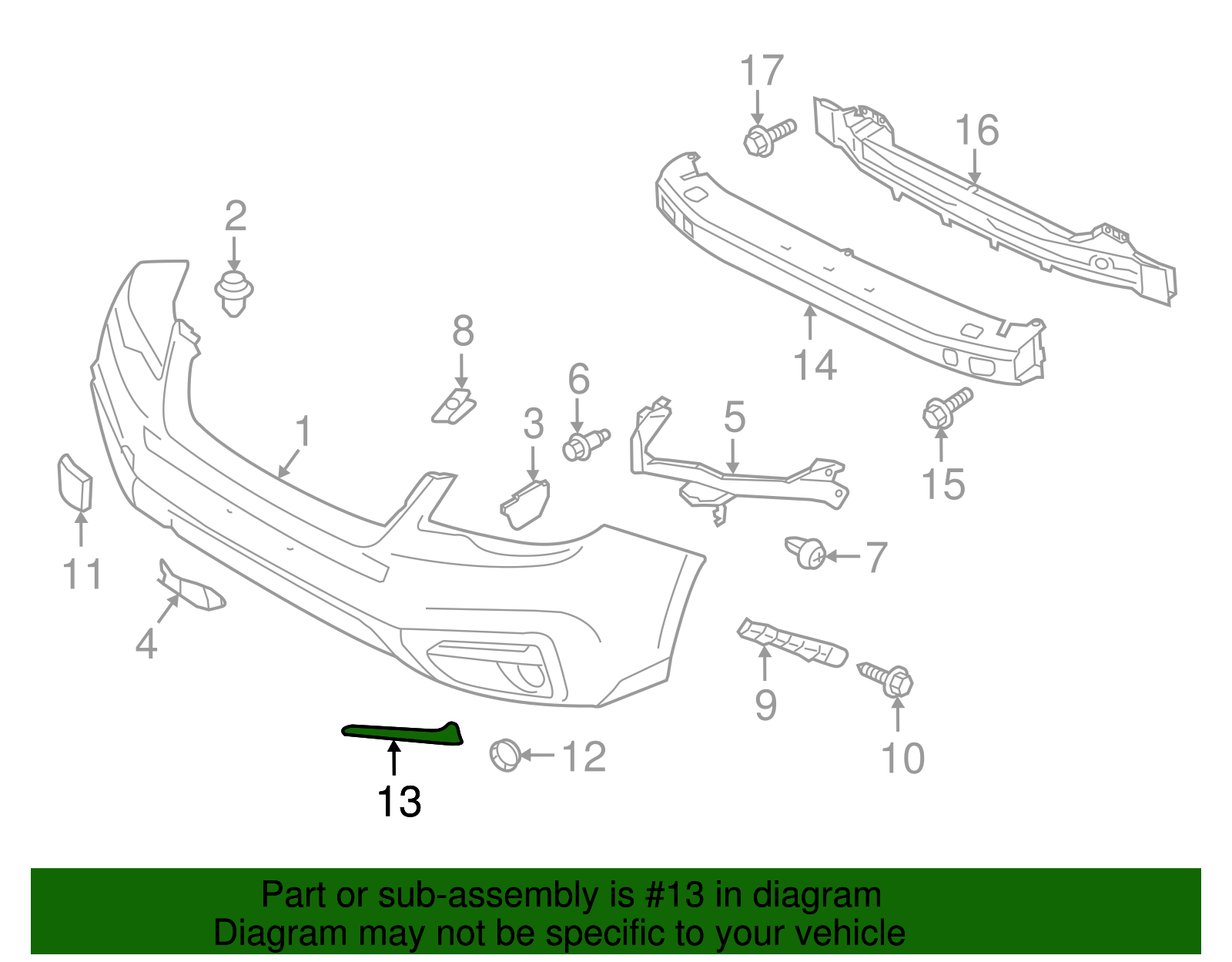 2017-2018 Subaru Forester Trim Molding 57708SG010 | Subaru Parts Store