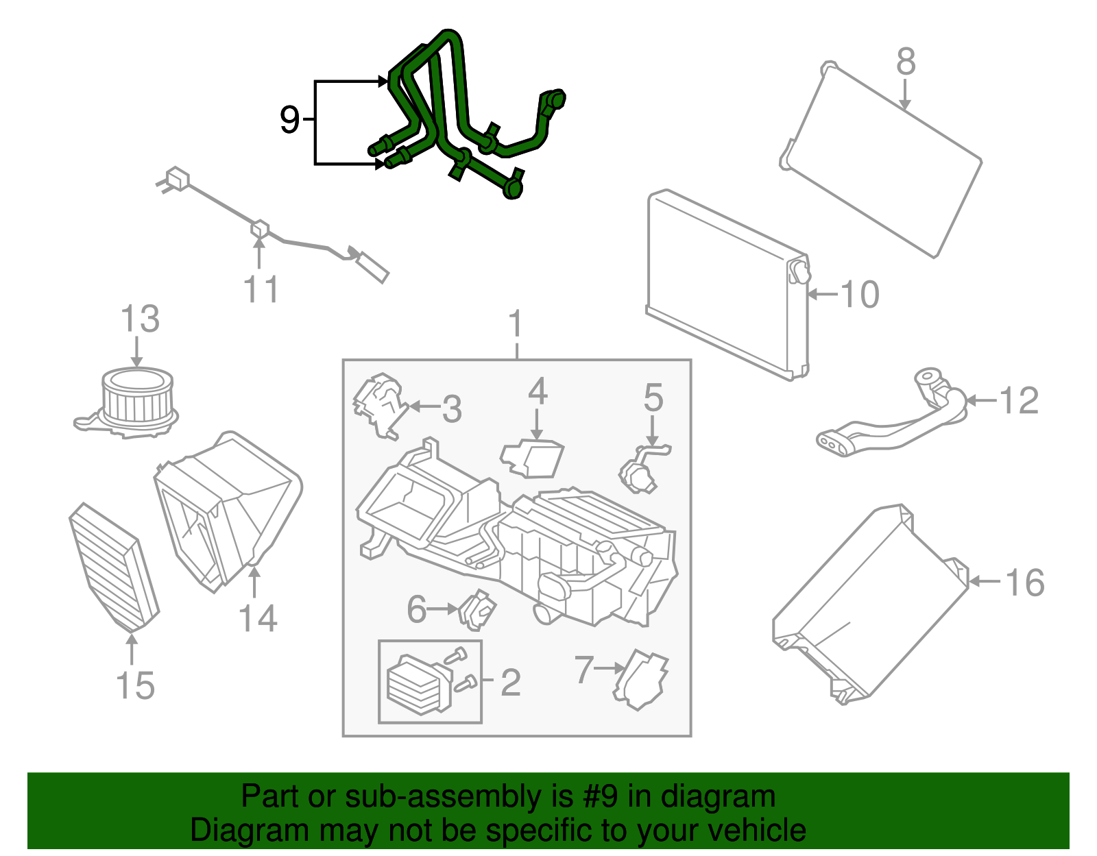 2013-2024 Jaguar Engine Coolant Hose C2Z26930 | Jaguar Annapolis Parts