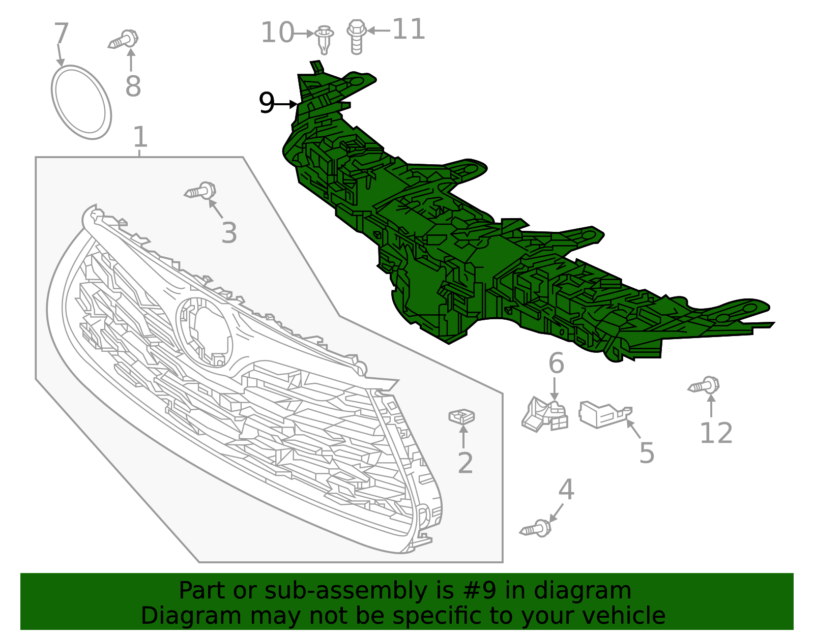 53115-0E010 - Grille Bracket 2020-2025 Toyota Highlander | Toyota San ...
