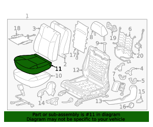 Genuine Official Toyota Cushion Cover part# 71072-AD031-B2 for 2005 ...