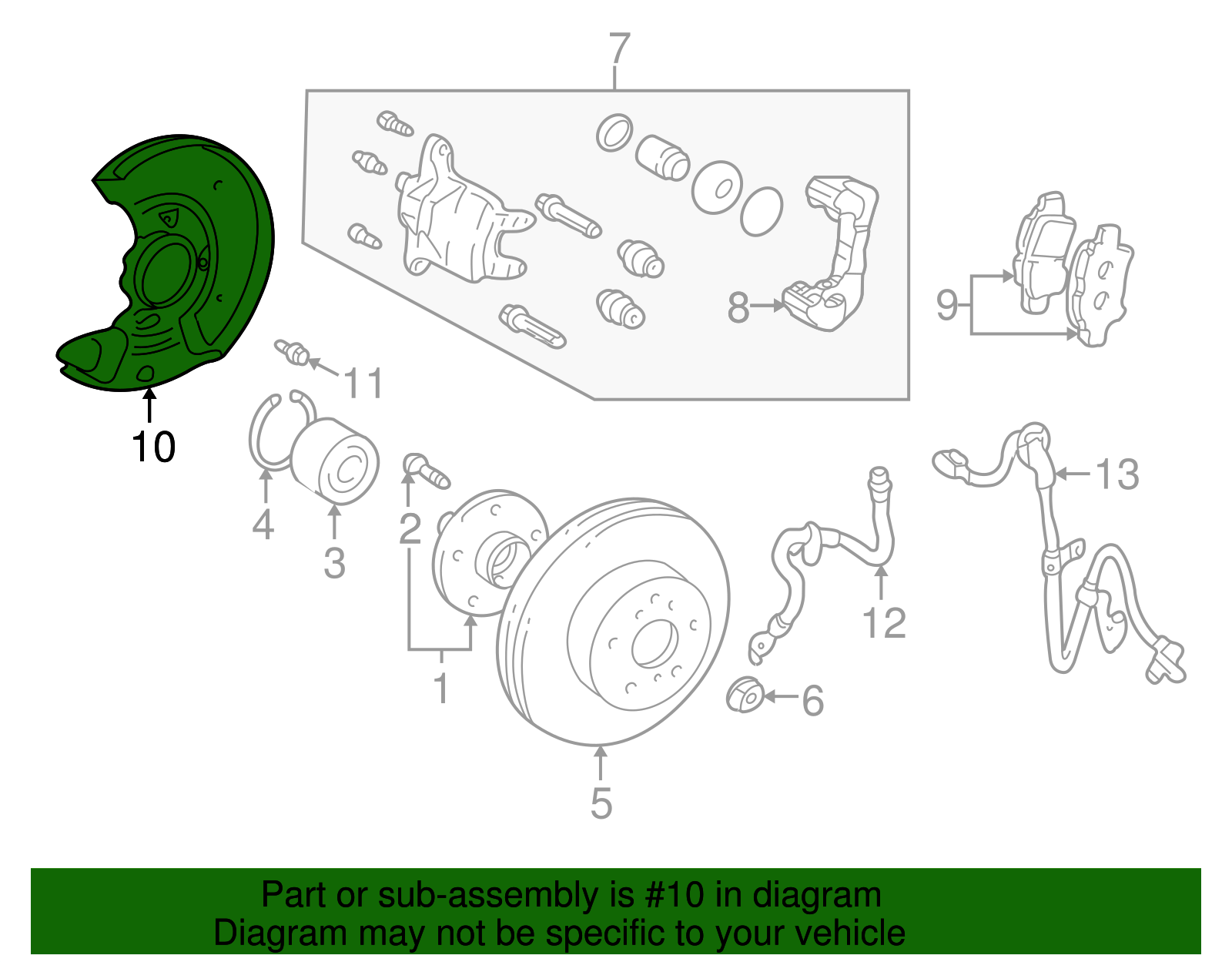 47782-52020 - 2001-2006 Toyota - Backing Plate | Toyota Parts Delivered