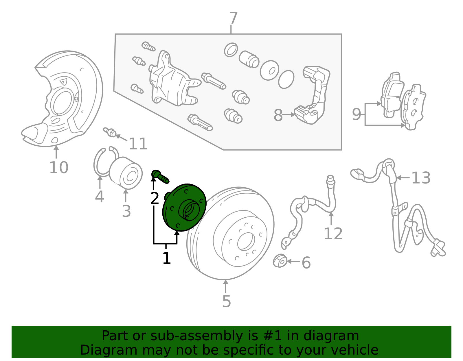Genuine Official Toyota Front Hub part# 43502-52010 for 2000-2006 ...