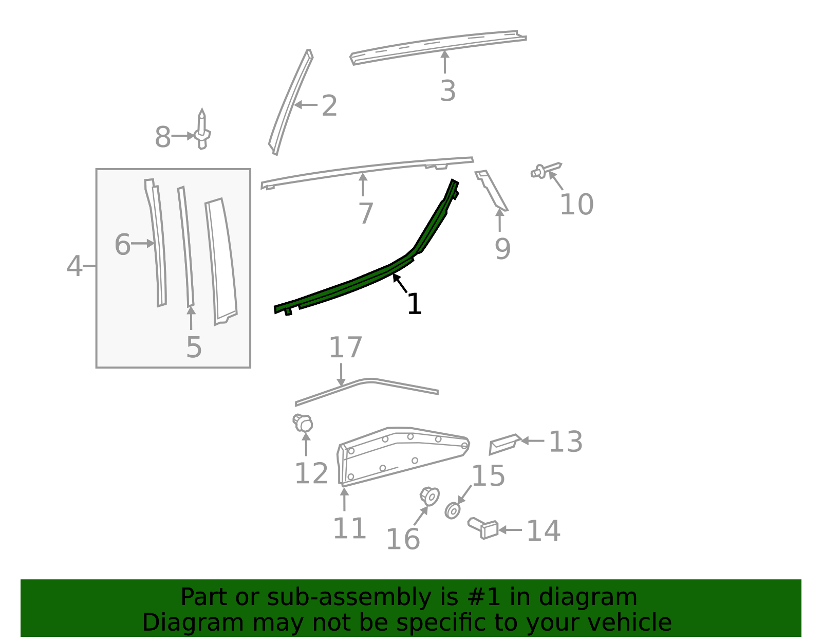 75740-10070 - 2019-2022 Toyota C-HR - Belt Molding | Conicelli Toyota