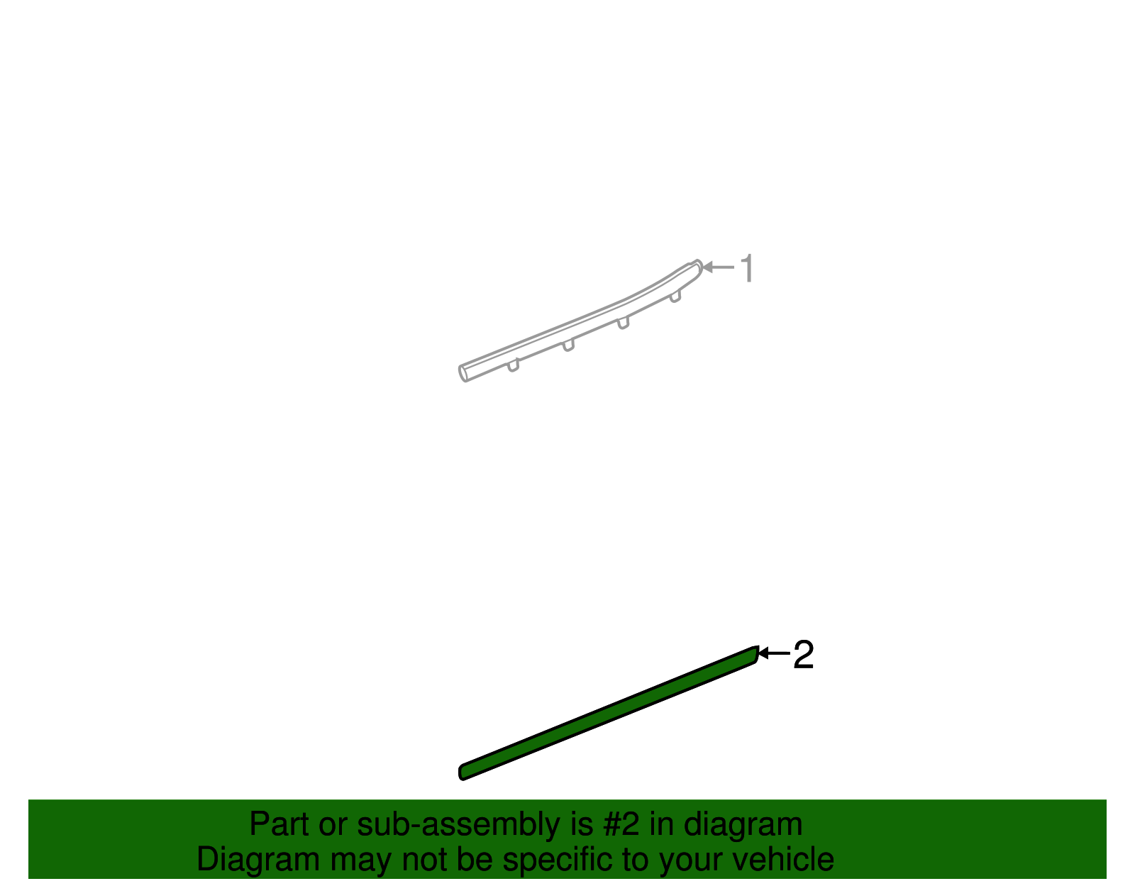2014-2019 GM Primed Rear Passenger Side Door Molding 22775454 | Capital ...