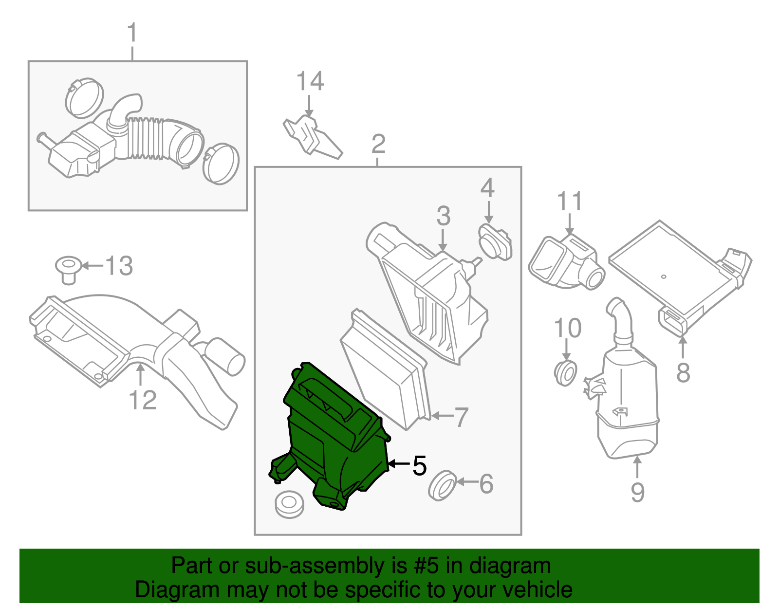 2007-2012 Nissan Sentra Air Cleaner Body 16528-ET000 | Bill Kay Nissan ...
