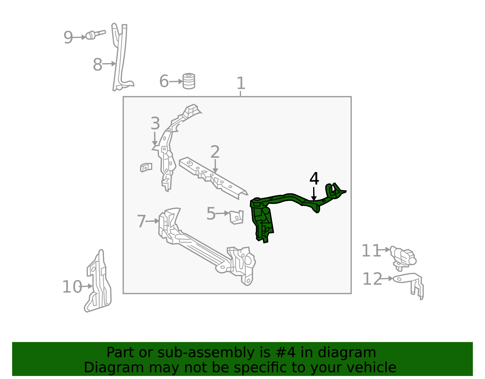 53203-02120 - High-Quality Radiator Support Side Panel for 2009-2013 ...