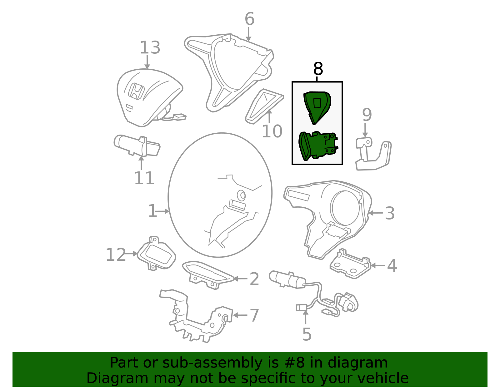 35890-SVA-A01 - Switch Assembly Navigation Guide - 2006-2011 Honda ...