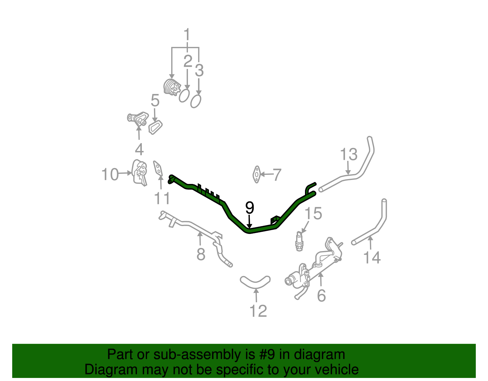 2004-2007 Nissan Murano Water Pipe 14053-CN10A | Bill Kay Nissan Parts