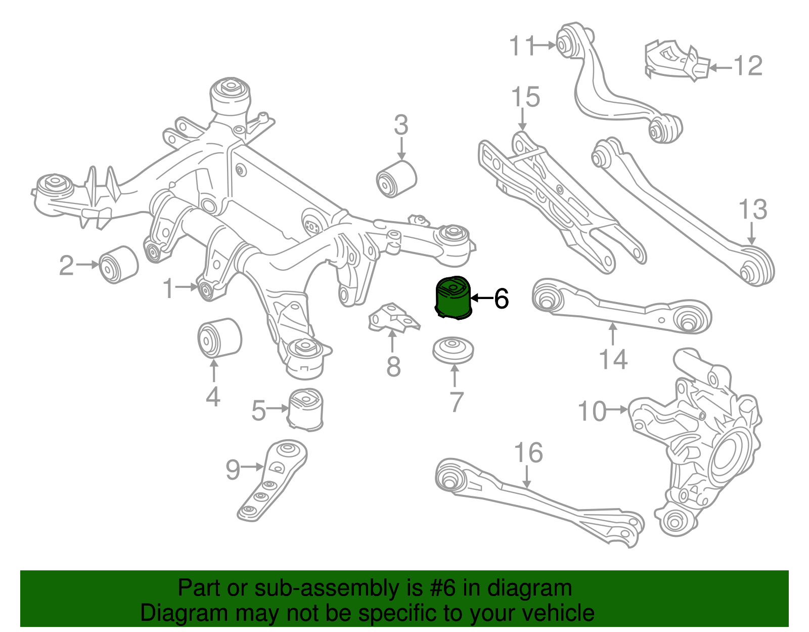 2017-2024 BMW Suspension Cross-Member Mount Bushing 33-31-6-860-418 ...