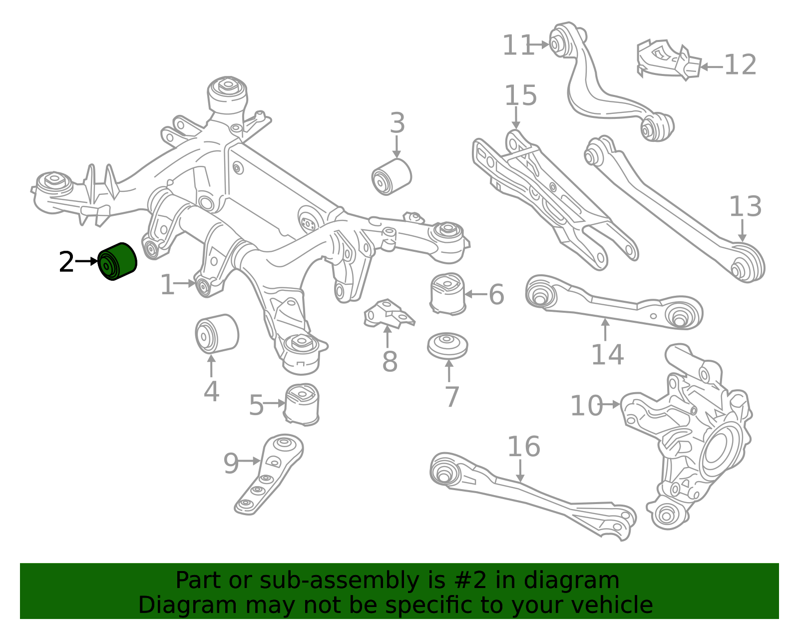 33-31-6-860-421 - Suspension Cross-Member Rubber Mount - 2016-2021 BMW ...
