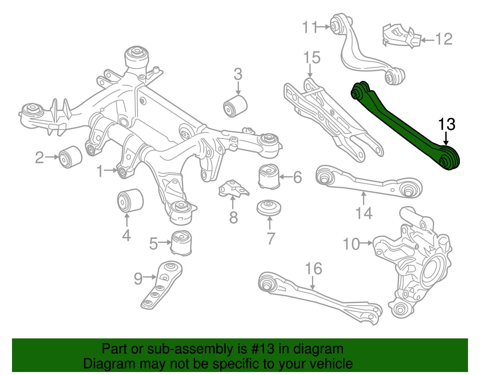 33-32-6-861-125 - Rear Lateral Arm - 2016-2021 BMW | Buy BMW Parts Now