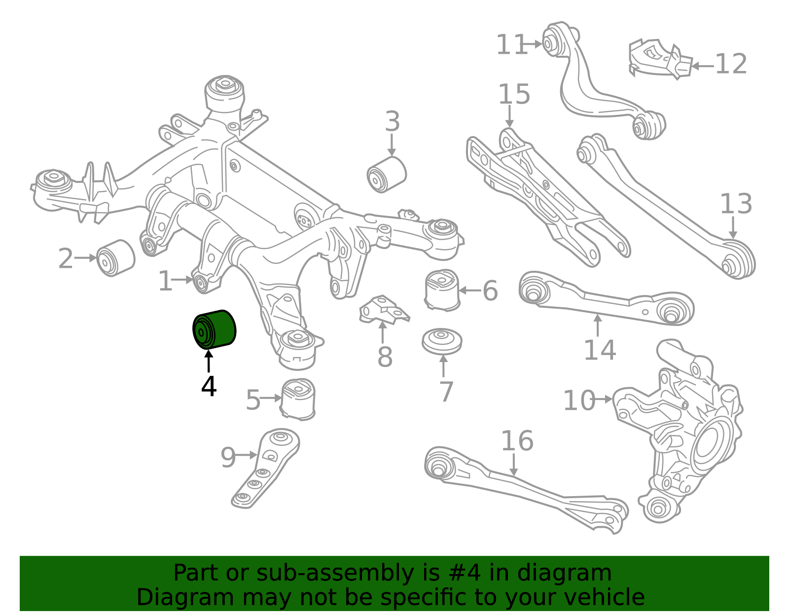 33-32-6-861-133 - Suspension Cross-Member Rubber Mount 2016-2025 BMW ...