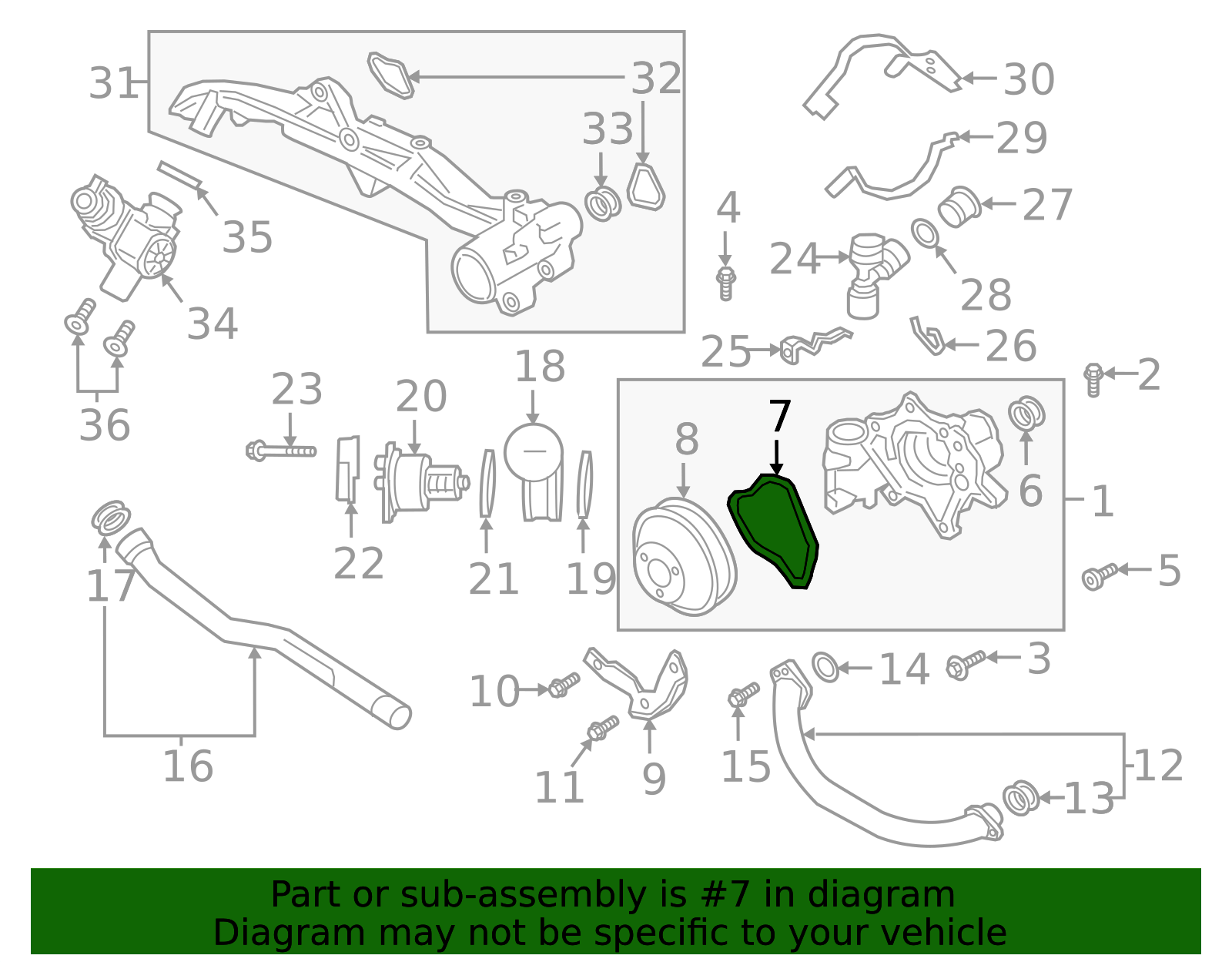 2009-2025 Porsche Engine Water Pump Gasket 0PB-121-091-A | OEM Parts Online