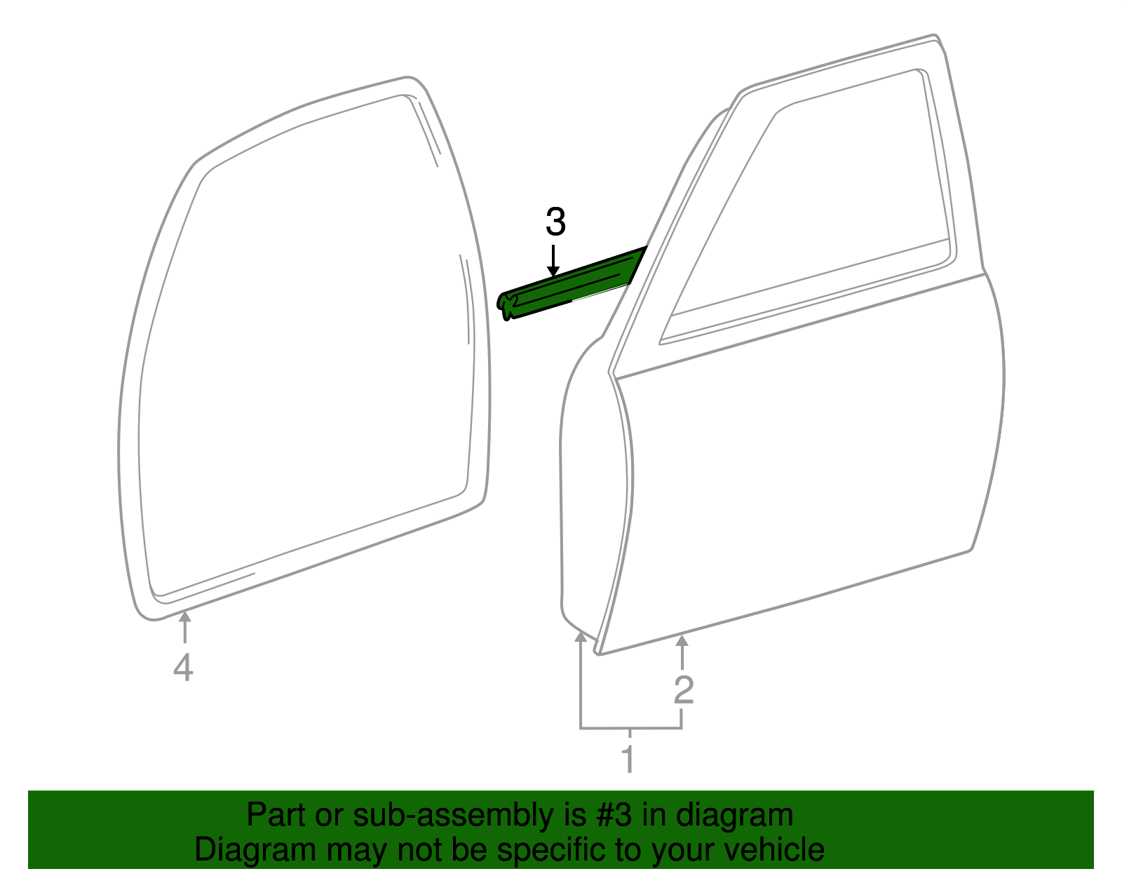 Genuine Toyota Door Window Belt Weatherstrip (Right, Front) part# 68160 ...