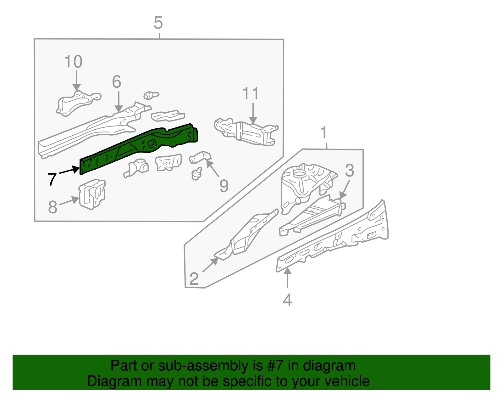 04616-S5D-A00ZZ - 2001-2005 Honda Civic - Panel Set L Front Side (Outer) | All Discount Parts Store