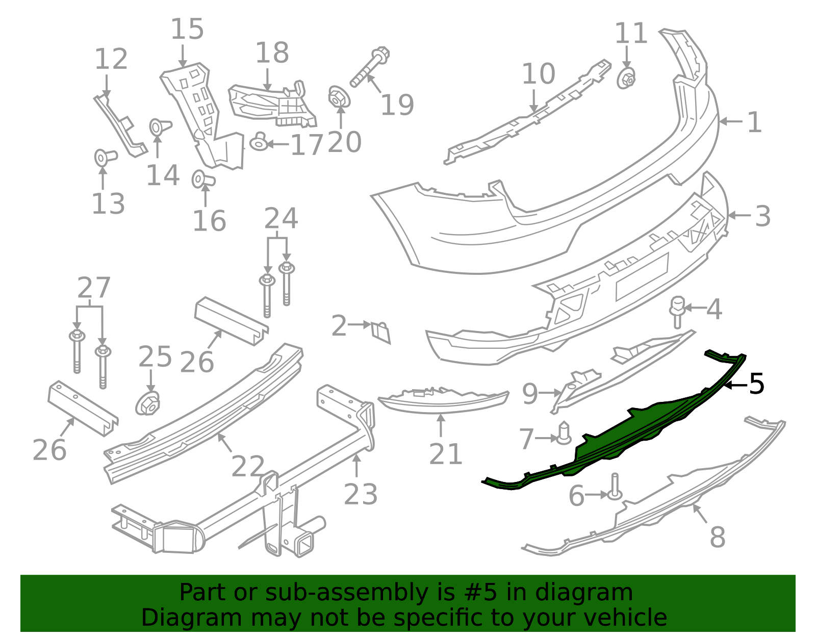 2015-2018 Porsche Macan Spoiler 95B-807-834-AL-1E0 | Sunset Porsche Parts
