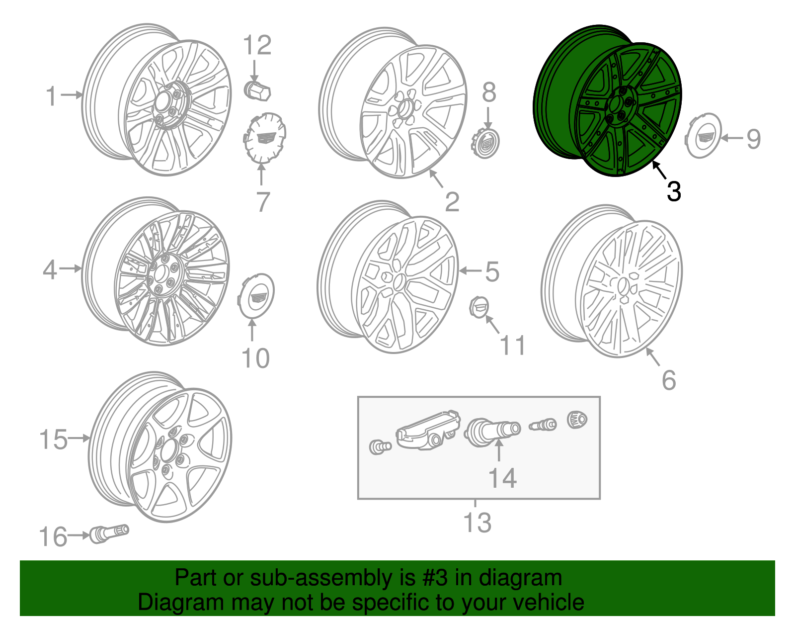 84497729 - 2015-2020 Cadillac - Wheel, Alloy | Partners Chevy