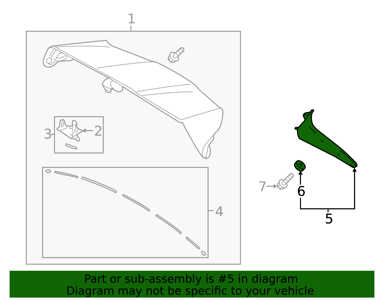 76087-0E021 - Side Spoiler 2014-2019 Toyota Highlander | Midlands ...