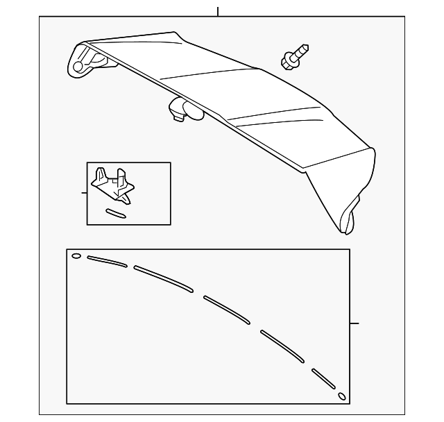 76085-0E924 - Spoiler Assembly 2014-2019 Toyota Highlander | Toyota San ...
