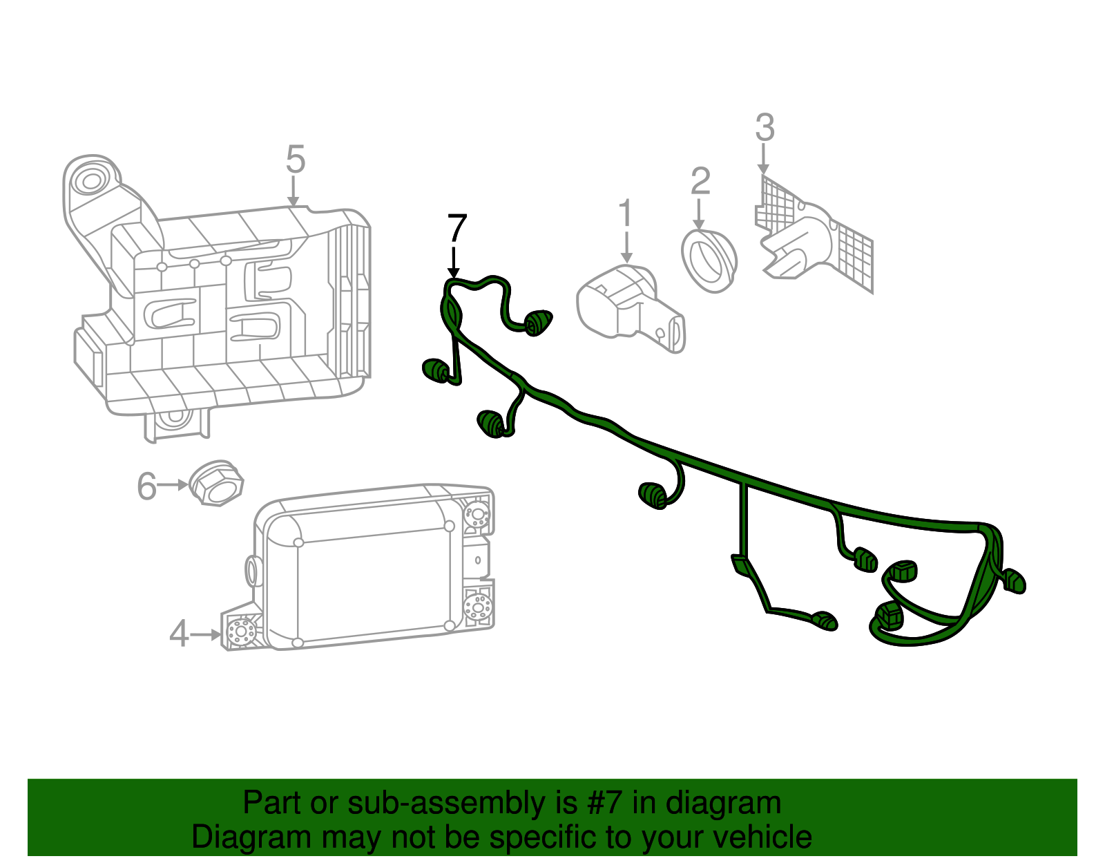 2022-2023 Volkswagen Atlas Harness 3CN-971-095-CT | VW Direct Auto Parts