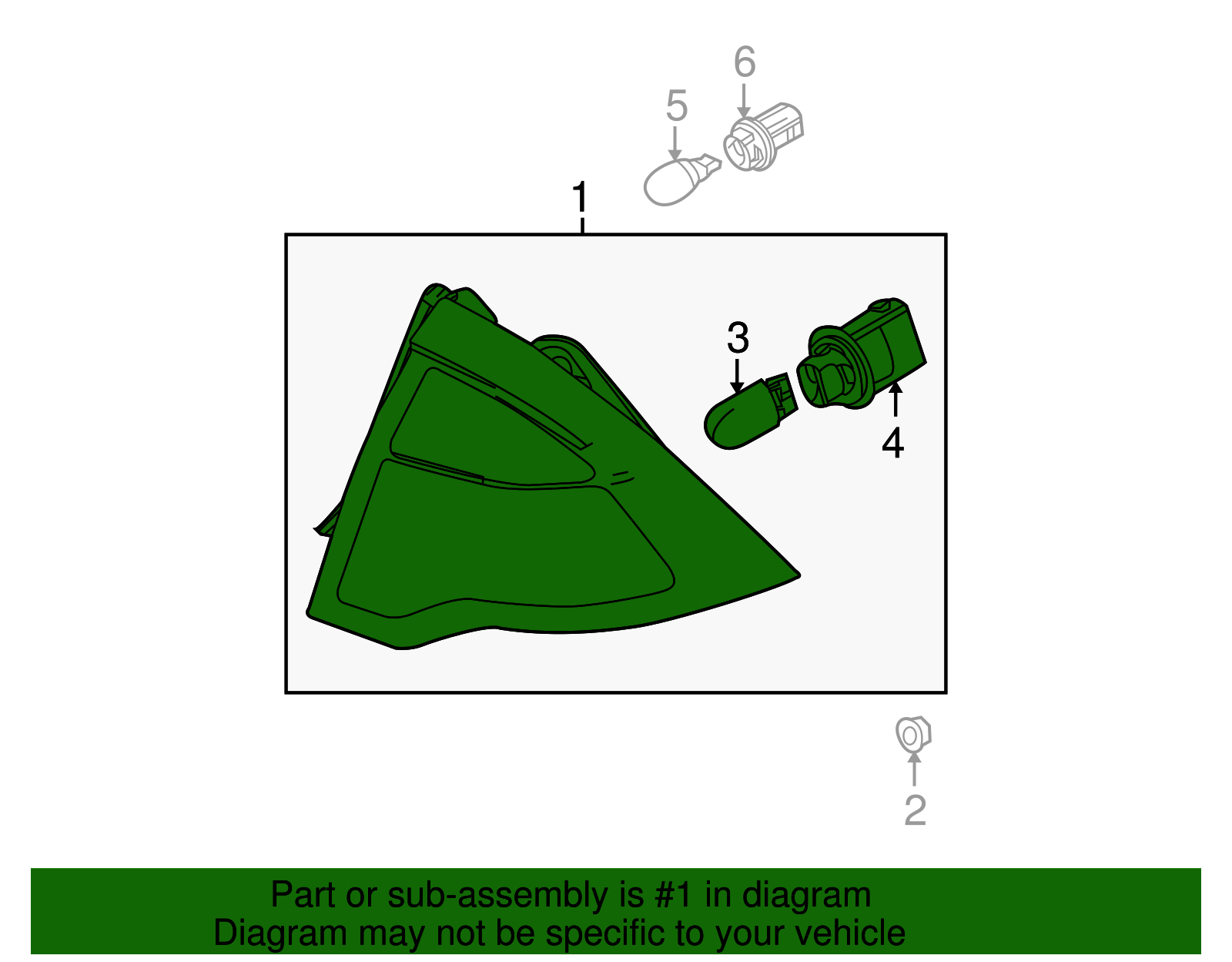 9E5Z-13404-A - Ford Tail Lamp Assembly 2010-2012 Ford Fusion ...