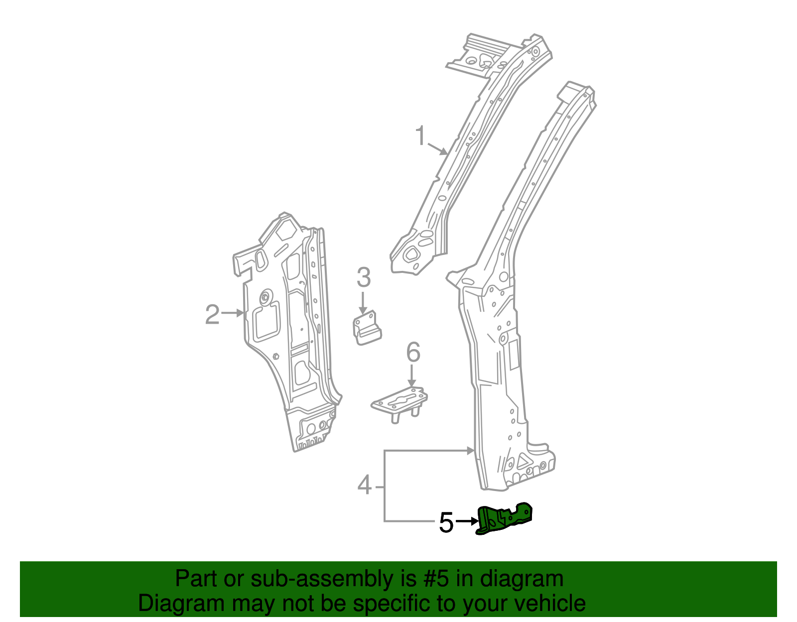 20985510 - 2014-2019 GM - Passenger Side Body Side Outer Front Panel ...