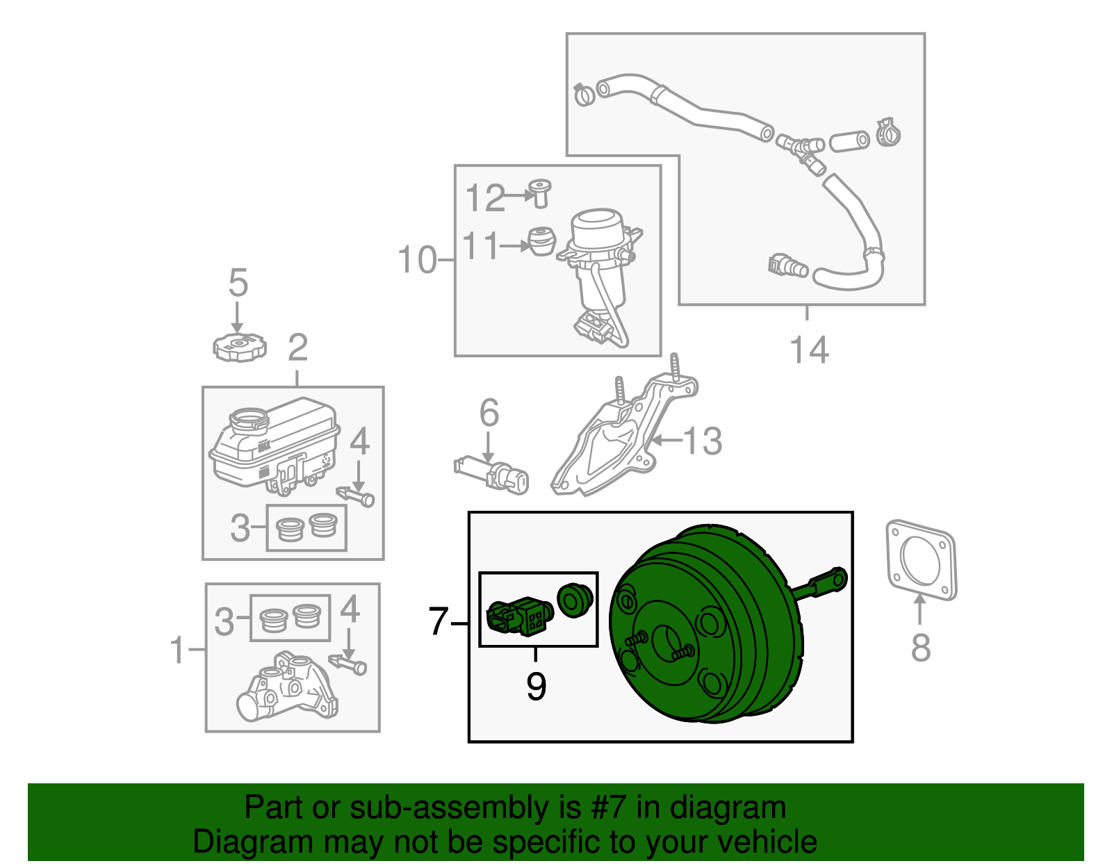 22807708 - 2010-2017 GM - Power Brake Booster Assembly | My GM Part