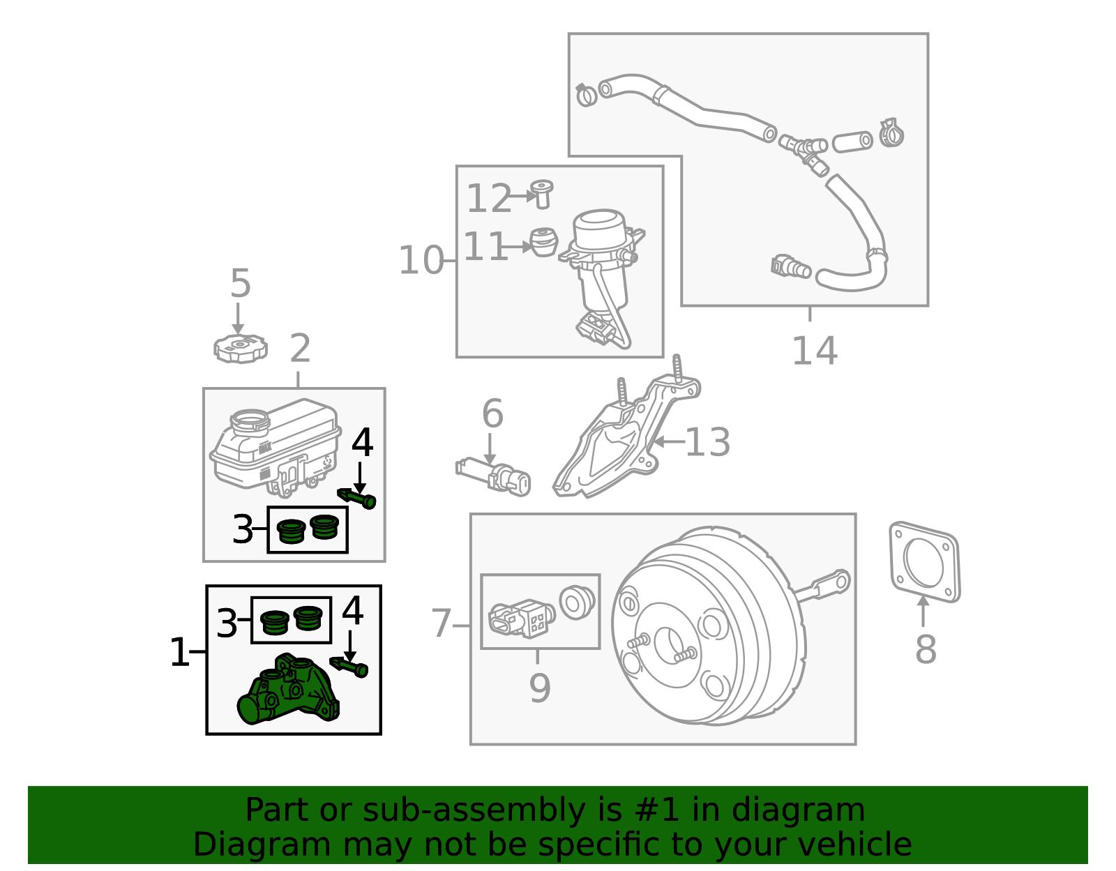 2010-2017 GM Brake Master Cylinder with Seal and Retainer 20990924 GM ...