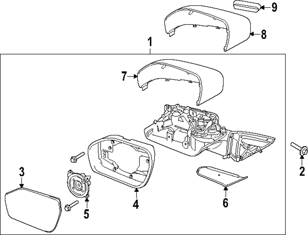 RB5Z-17682-BB - Mirror Assembly Rear View Outer 2020-2024 Ford Explorer ...
