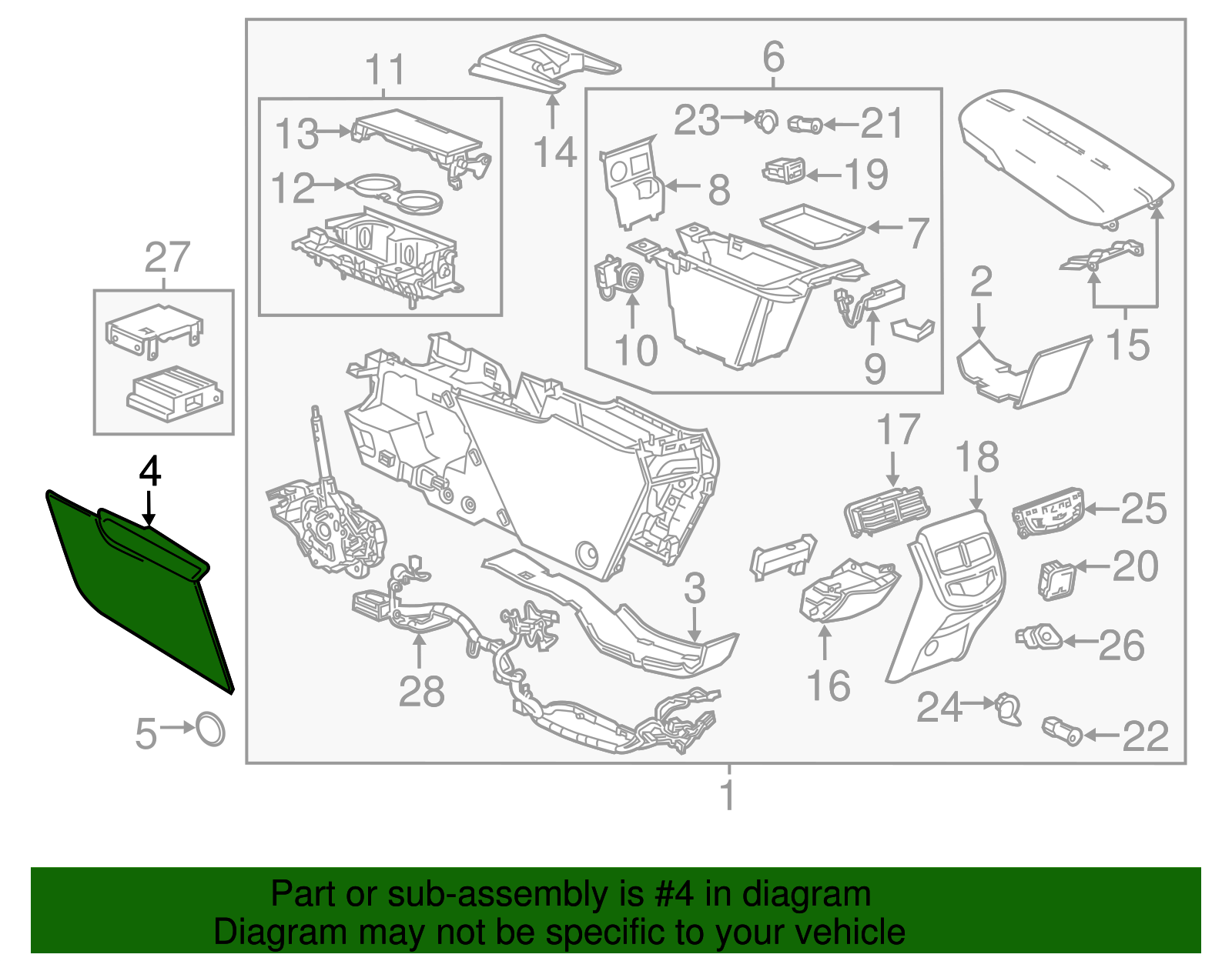 2018-2019 Cadillac XTS Side Trim Panel 84379609 | Capital Chevy Parts