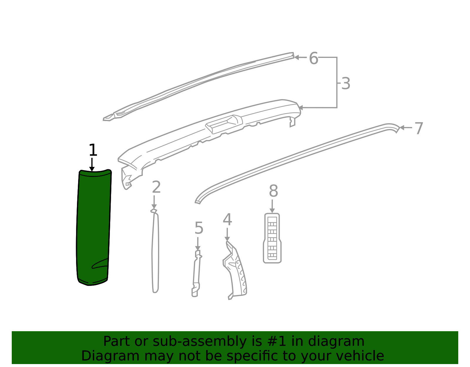 Rear Passenger Side Door Outer Extension Panel 84410858 | Discount Auto ...