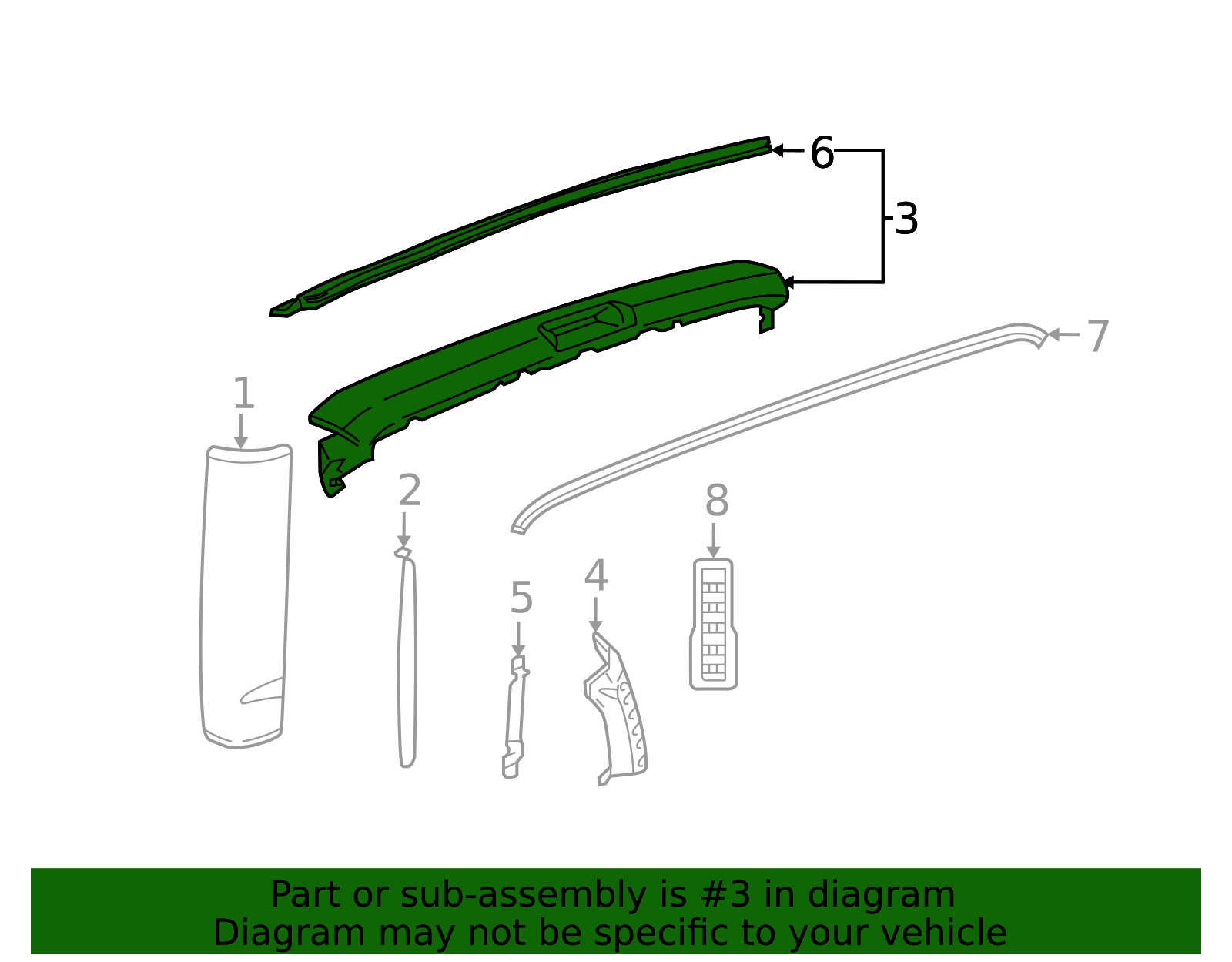 22825852 - 2003-2024 GM - Rear Upper Body Opening Applique with Seal ...